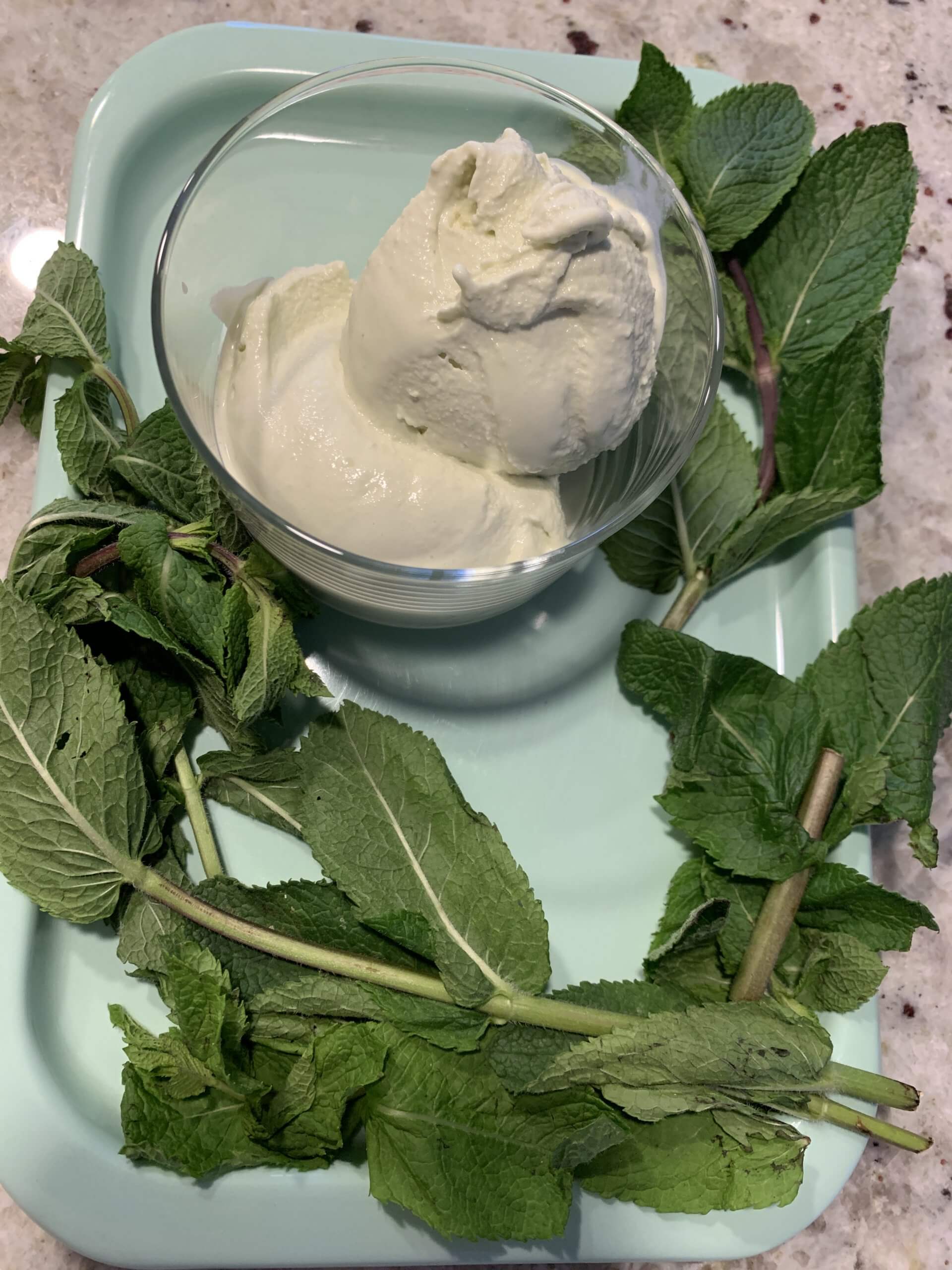 Glace à la menthe - Rose en cuisine